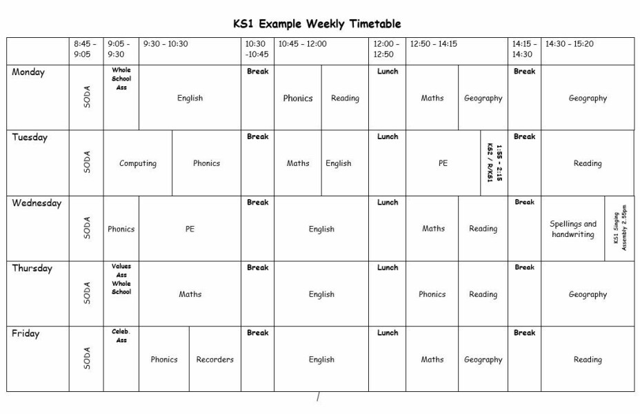 Key Stage 1 (Class 3, 4 & 5) - Ralph Butterfield Primary School